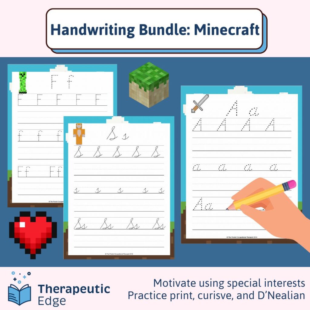 Handwriting Bundle: Minecraft - The Therapeutic Edge