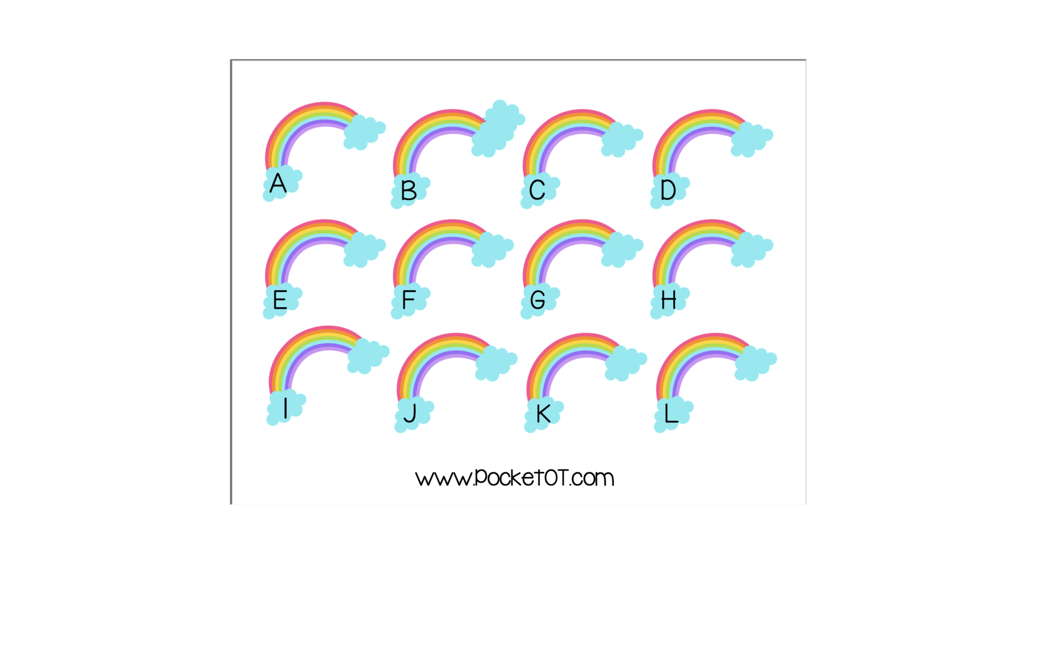 Rainbow Alpha-Match Game - The Therapeutic Edge Collective