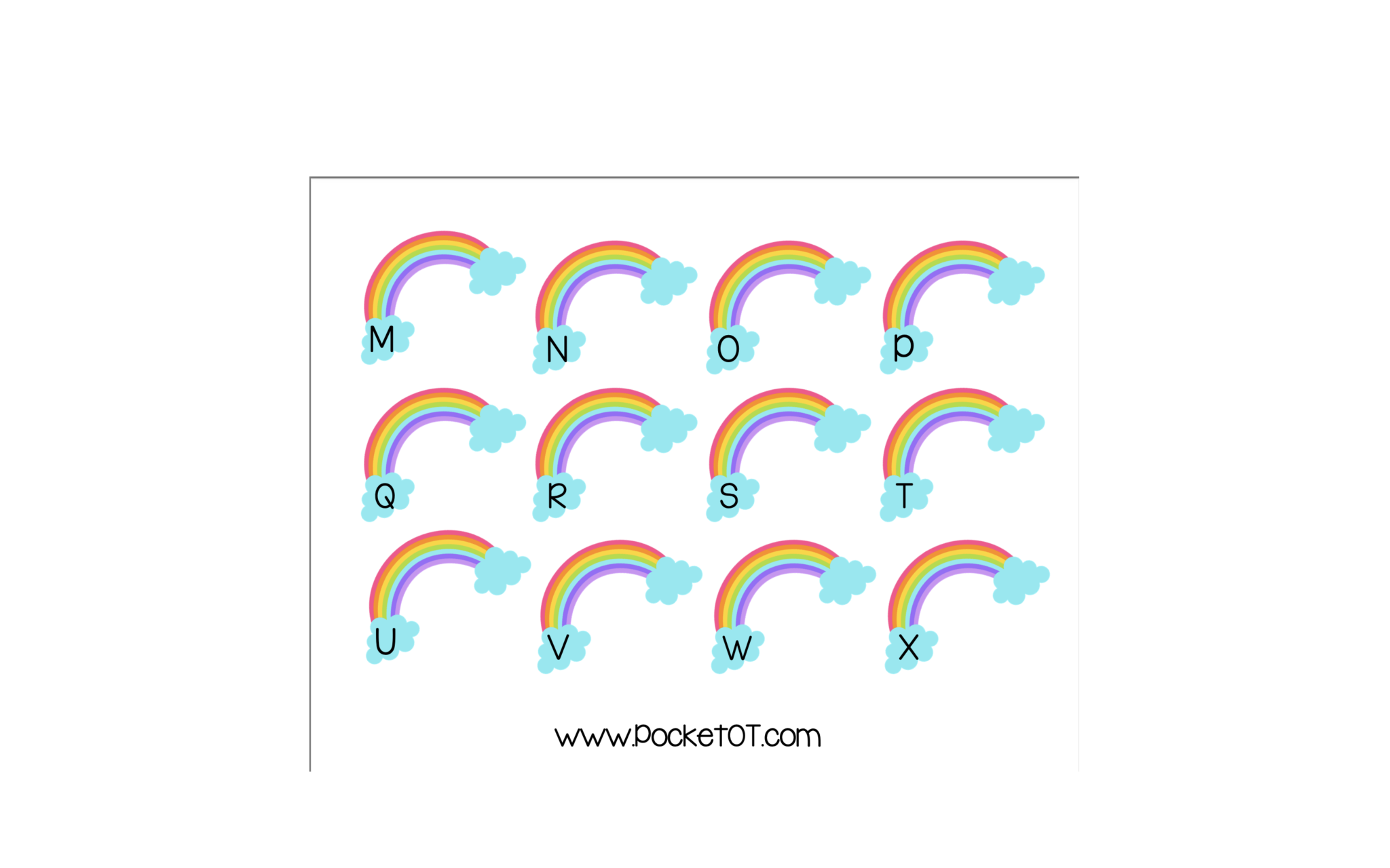 Rainbow Alpha-Match Game - The Therapeutic Edge Collective