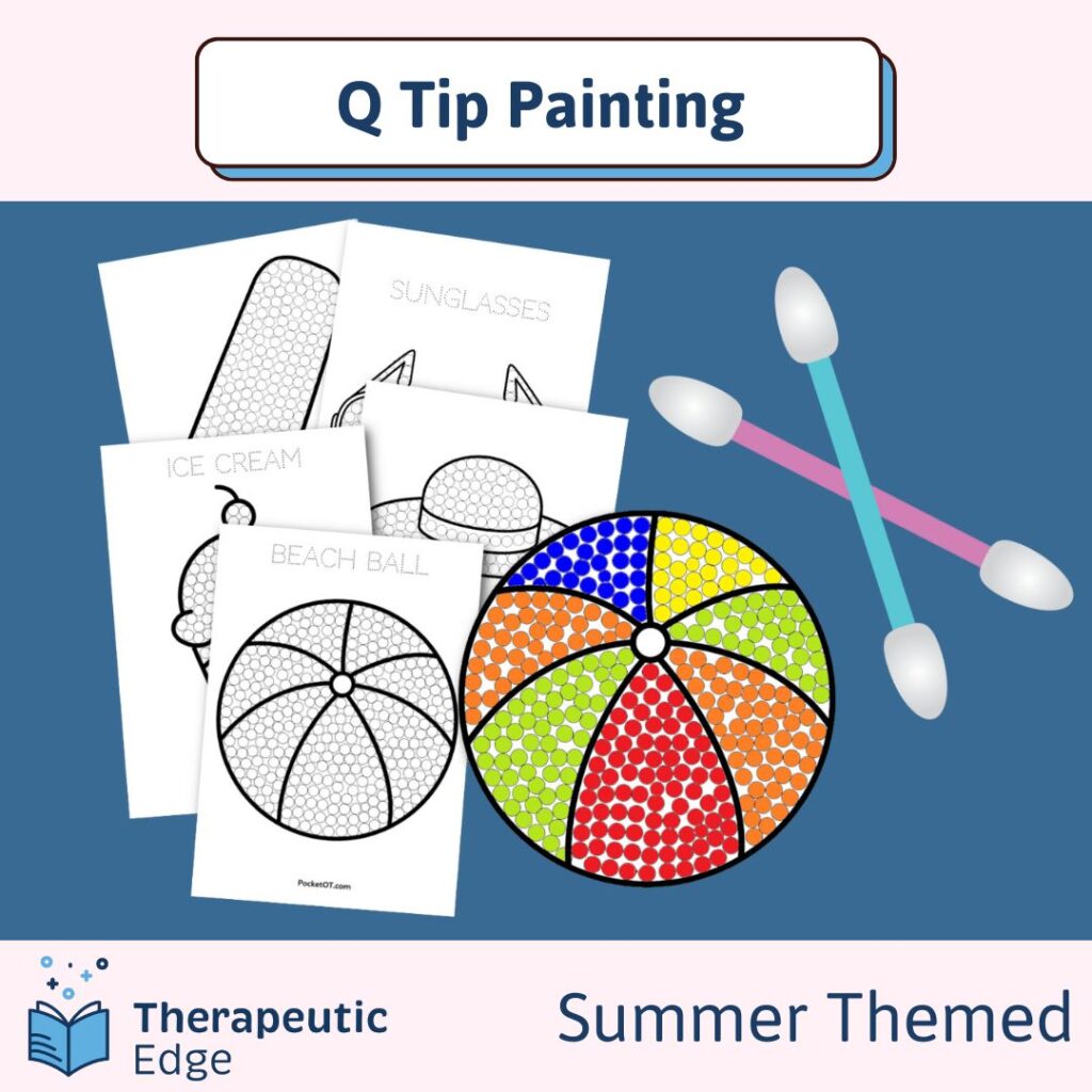 Q Tip Painting: Summer - The Therapeutic Edge Collective