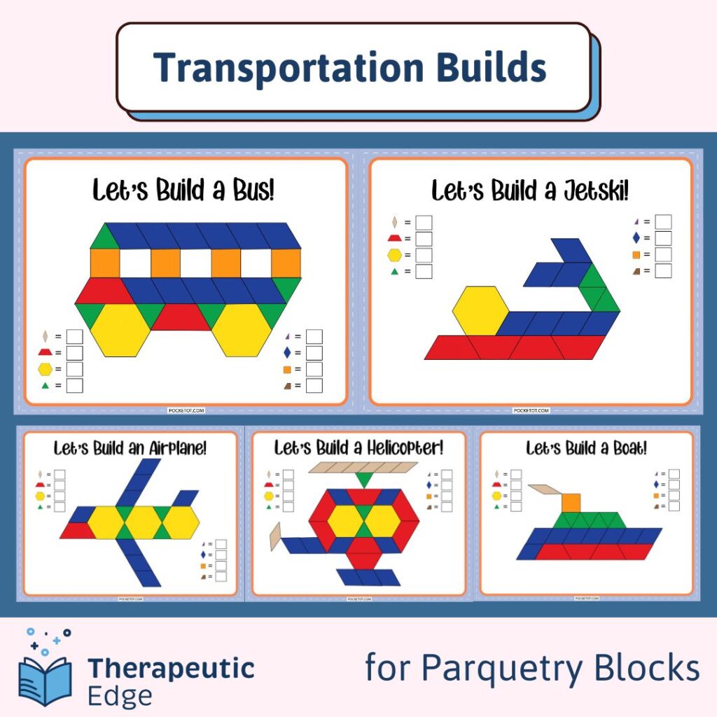 Transportation Builds for Parquetry Blocks