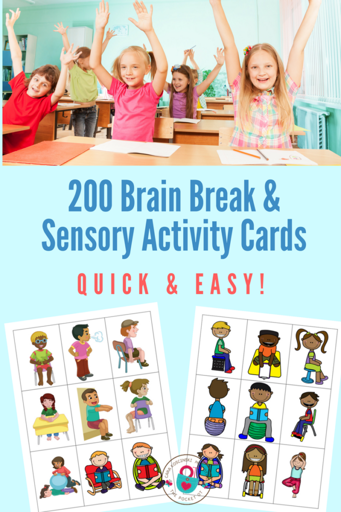 200 Brain Break, Movement, & Sensory Activity Cards - The Therapeutic ...