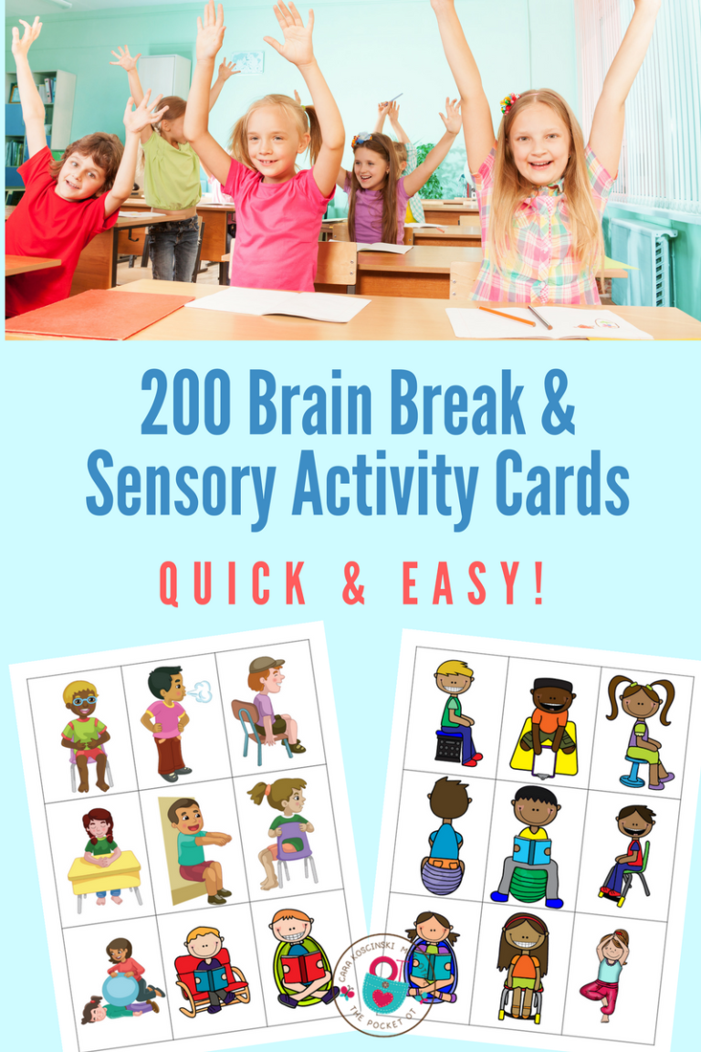 200 Brain Break, Movement, & Sensory Activity Cards - The Therapeutic ...