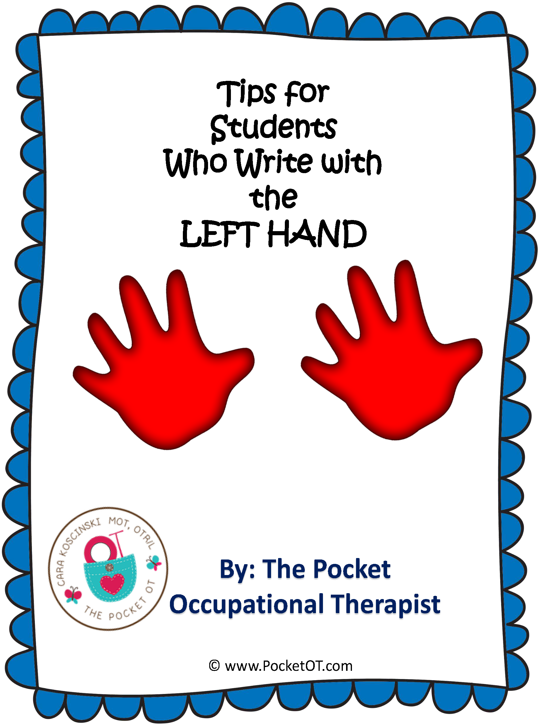 Left Hand Writing Tip Packet - The Pocket OT
