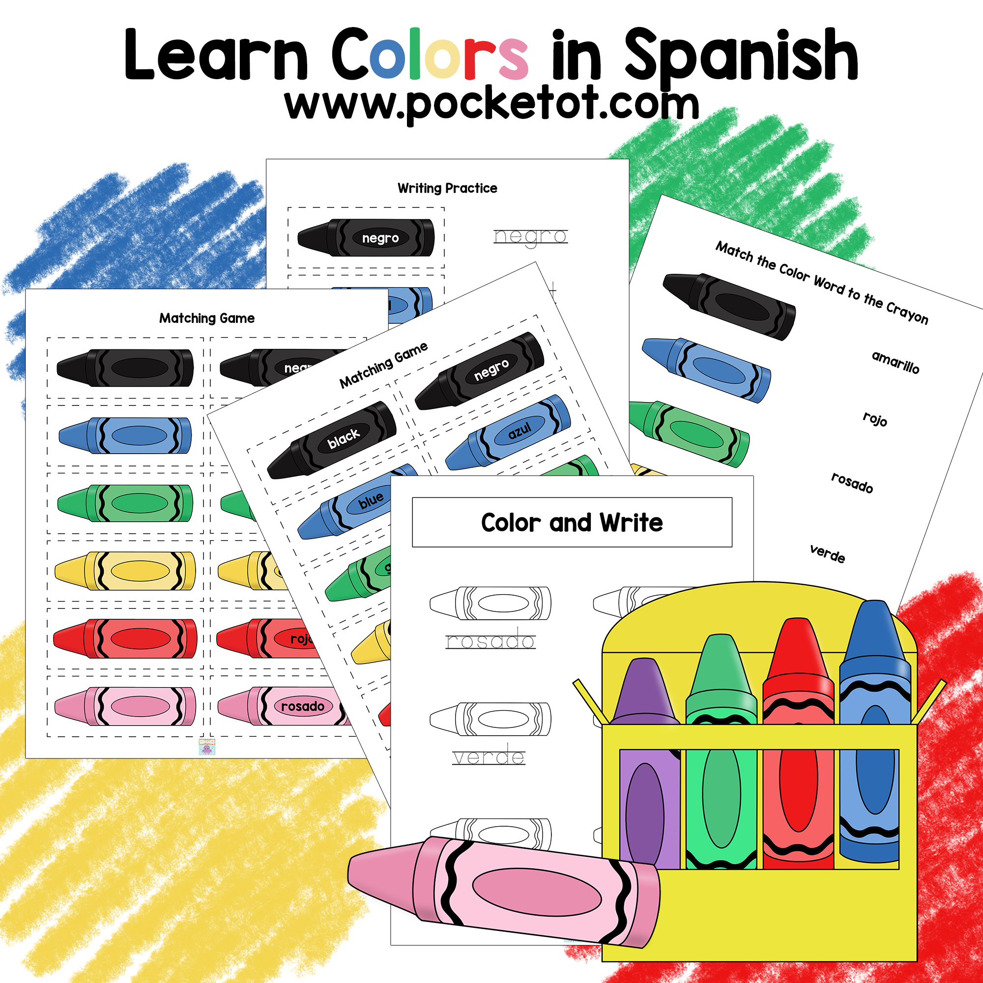 Learn the Colors Activity Pack – Spanish - The Therapeutic Edge Collective