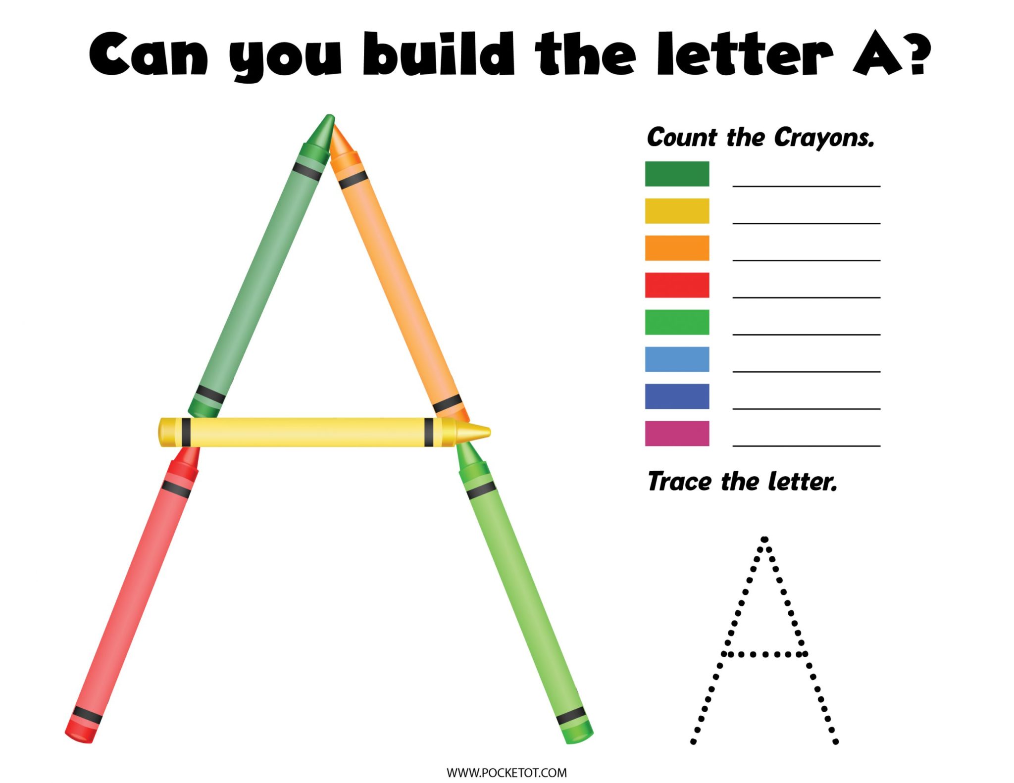 Letter Building with Crayons | The Therapeutic Edge