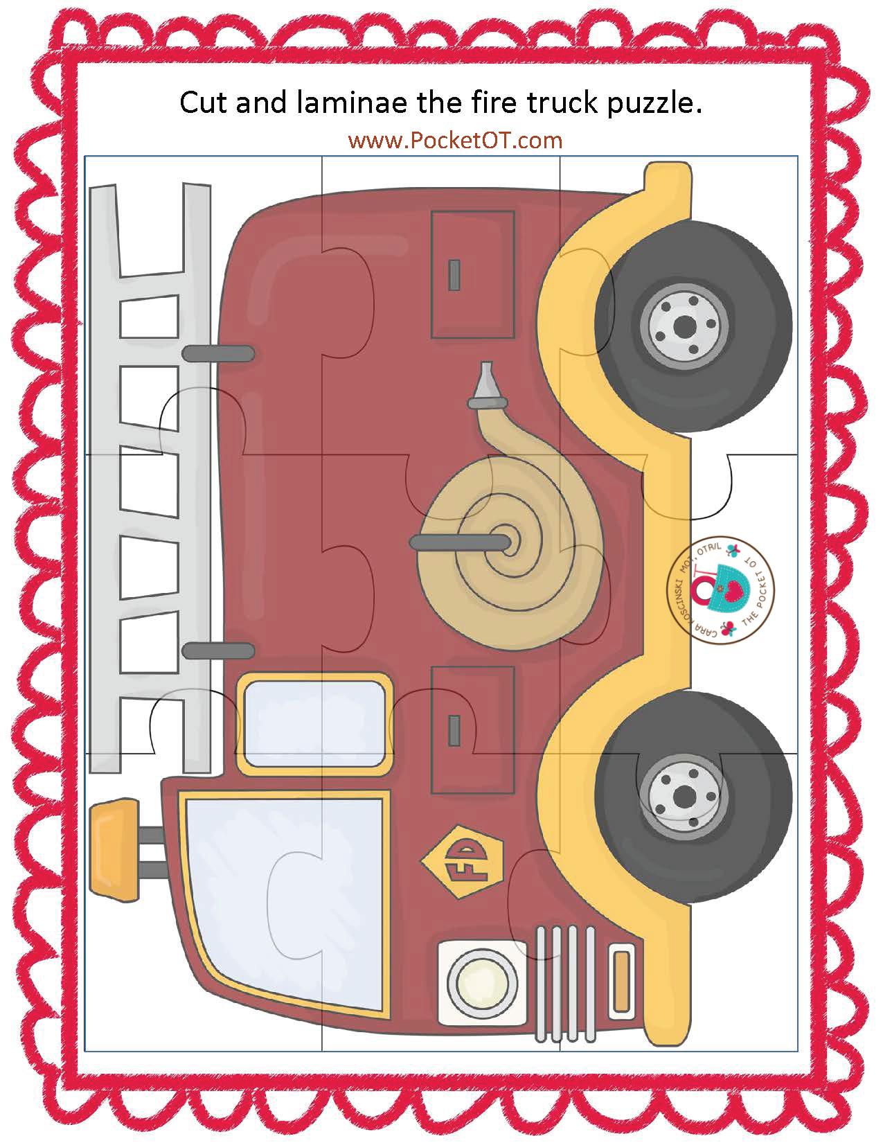 FREE Page From Fire Safety Activity Pack - The Therapeutic Edge Collective