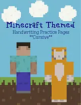 MINECRAFT Themed Handwriting Practice Pages “Cursive” - The Therapeutic ...