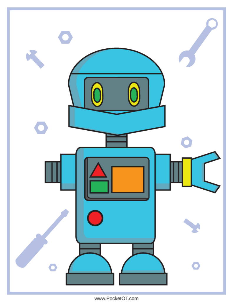 Robot Fine Motor/Visual Skills Dough Mats - The Therapeutic Edge Collective