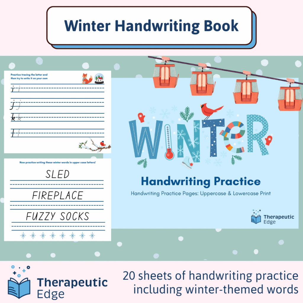Winter Themed Handwriting Sheets - The Therapeutic Edge Collective